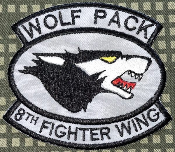 USAF 8th Fighter Wing Wolf Pack Patch - Decal Patch - Co
