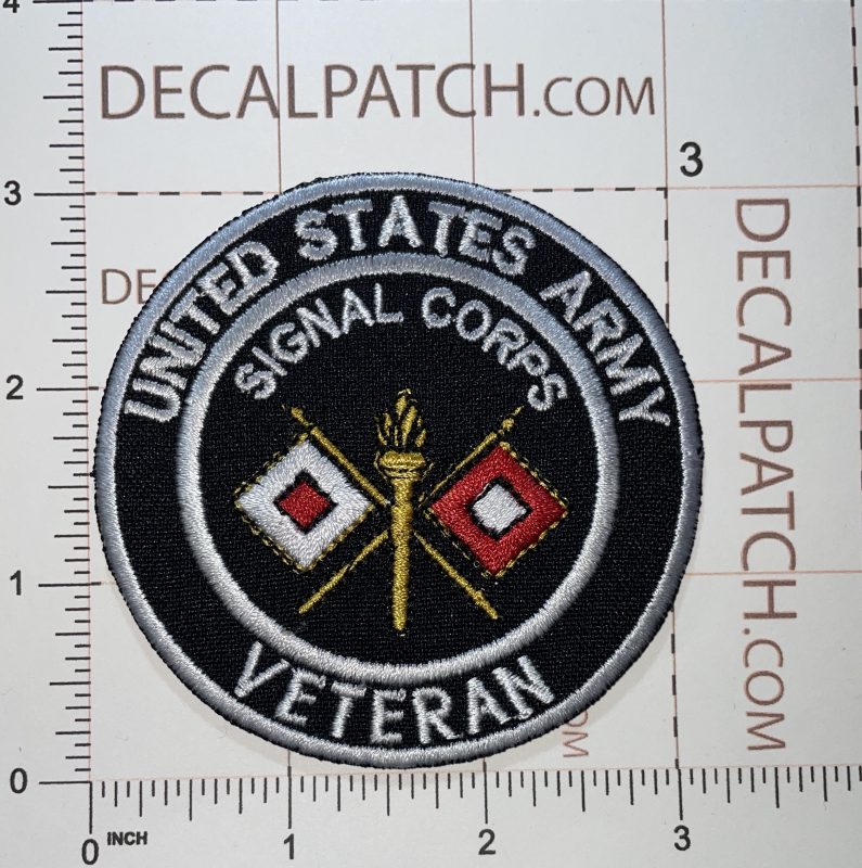 US Army Signal Corps Veteran Patch 3" - Decal Patch - Co