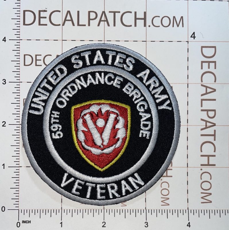 US Army 59th Ordnance Brigade Veteran Patch - Decal Patch - Co