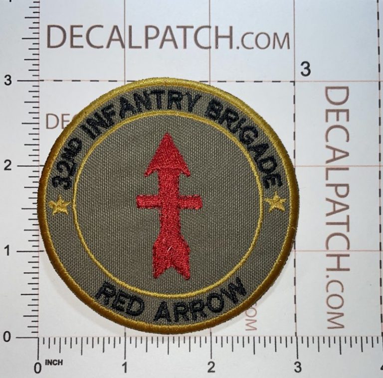 US Army 32nd Infantry Brigade "Red Arrow" Patch 3" - Decal Patch - Co