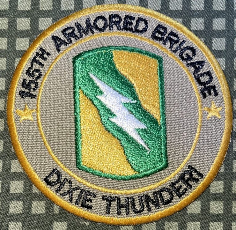 US Army 155th Armored Brigade "Dixie Thunder!" Patch 3" - Decal Patch - Co