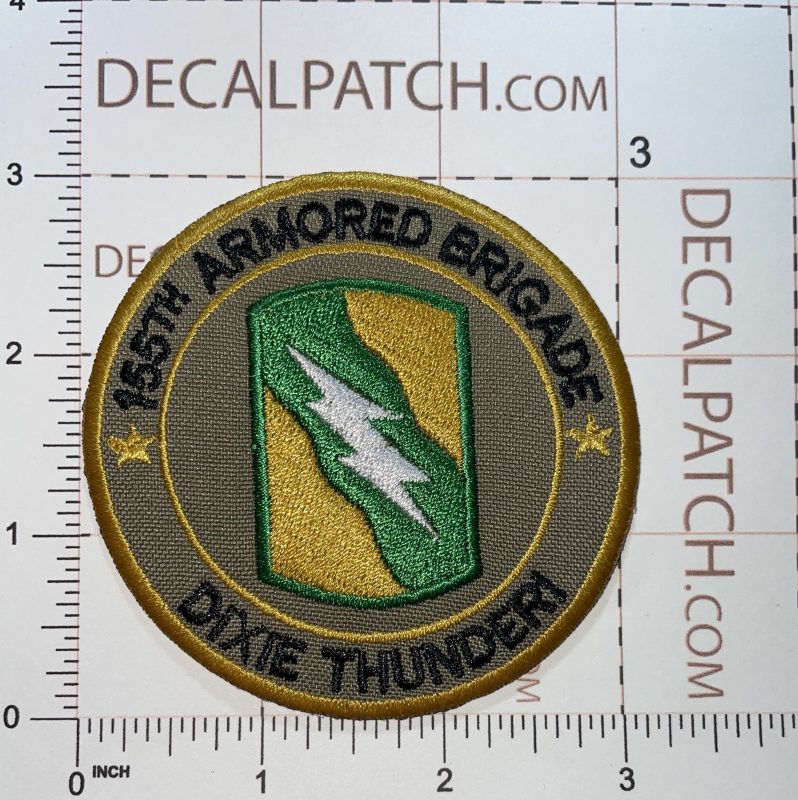 US Army 155th Armored Brigade "Dixie Thunder!" Patch 3" - Decal Patch - Co