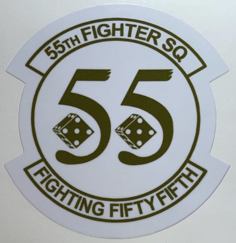 USAF 55th Fighter Sq "Fighting Fifty Fifth" Sticker - Decal Patch - Co