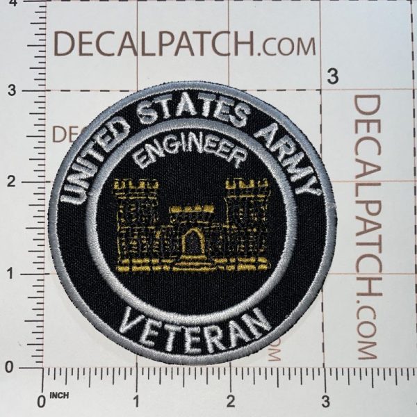 US Army Engineer Veteran Patch 3" - Decal Patch - Co