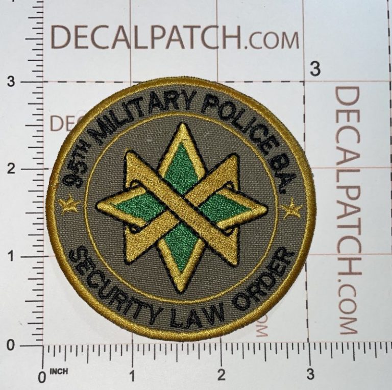 US Army 95th Military Police Battalion "Security Law Order" Patch 3 ...