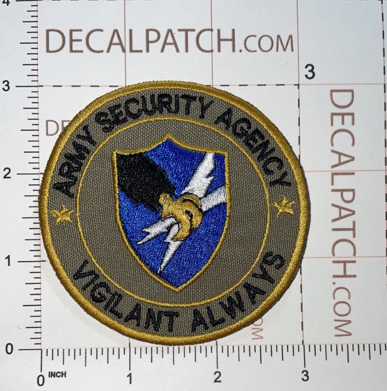 US Army ASA Army Security Agency "Vigilant Always" Patch 3" - Decal ...
