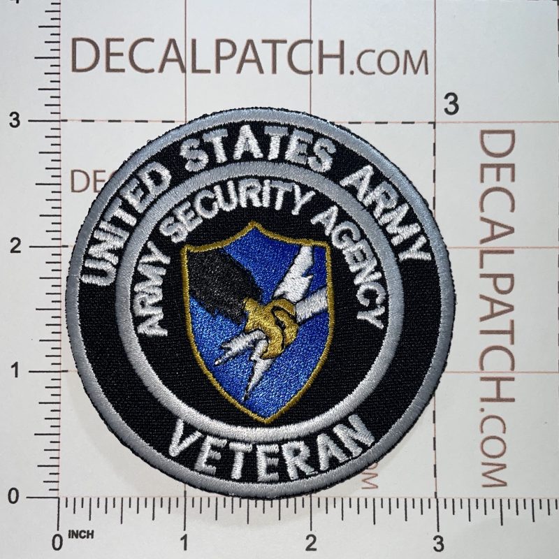 US Army ASA Army Security Agency Veteran Patch 3" - Decal Patch - Co