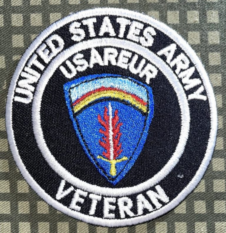 US Army Europe USAREUR Veteran Patch 3" - Decal Patch - Co
