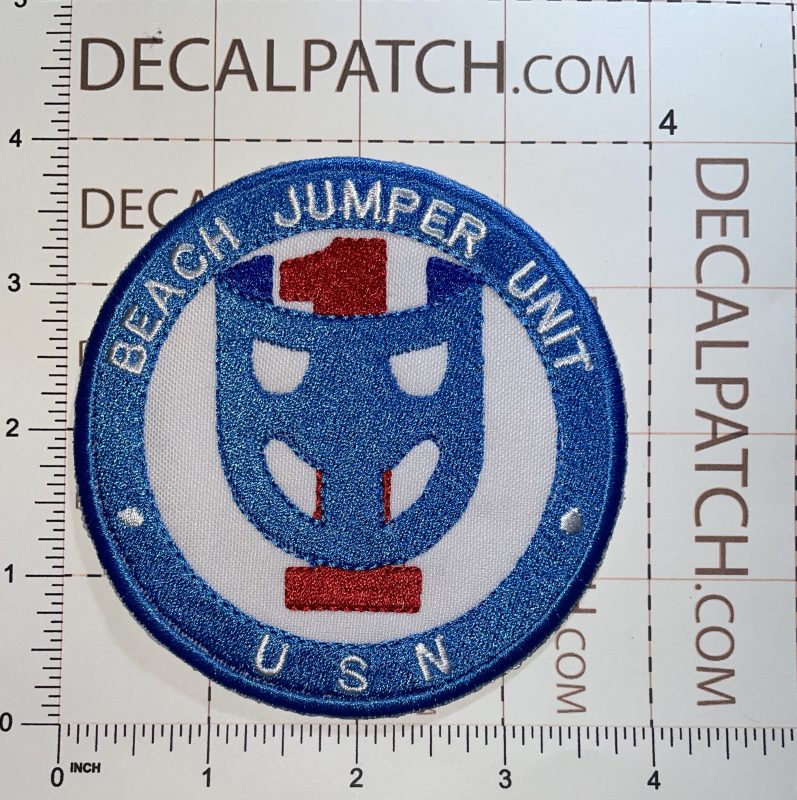 USN Beach Jumper Unit 1 Patch - Decal Patch - Co