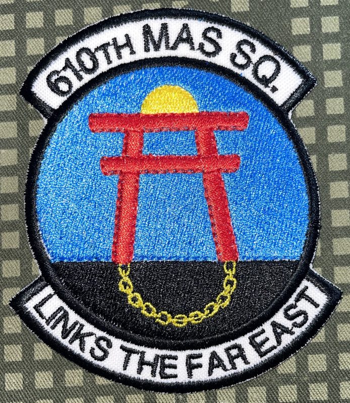 USAF 610th MAS Sq Links the Far East Patch - Decal Patch - Co