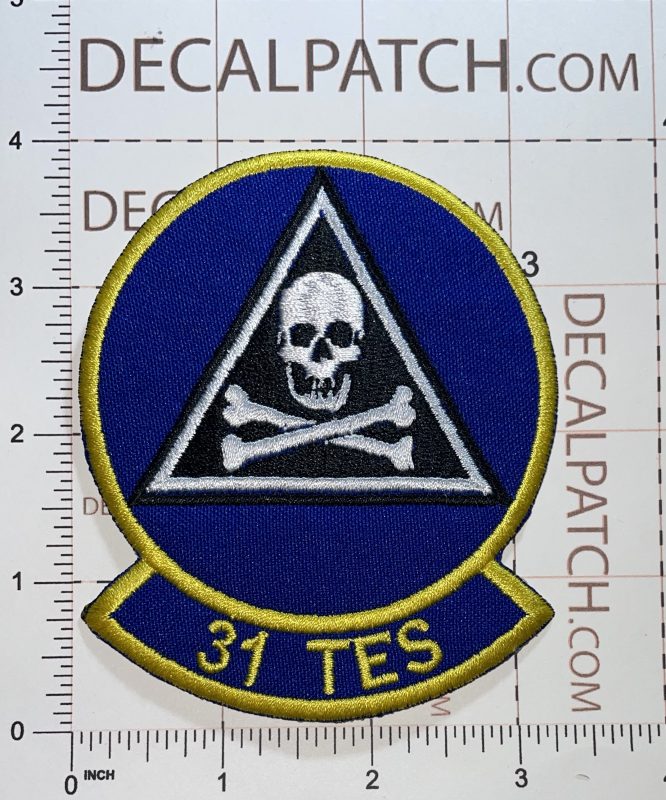 USAF 31 TES Test & Evaluation Squadron Patch - Decal Patch - Co