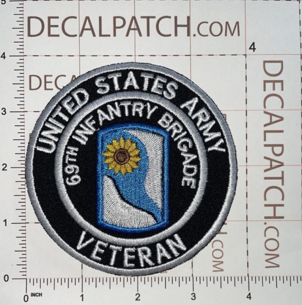 US Army 69th Infantry Brigade Veteran Patch - Decal Patch - Co