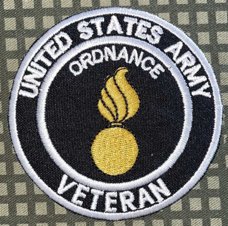US Army Ordnance Veteran Patch - Decal Patch - Co