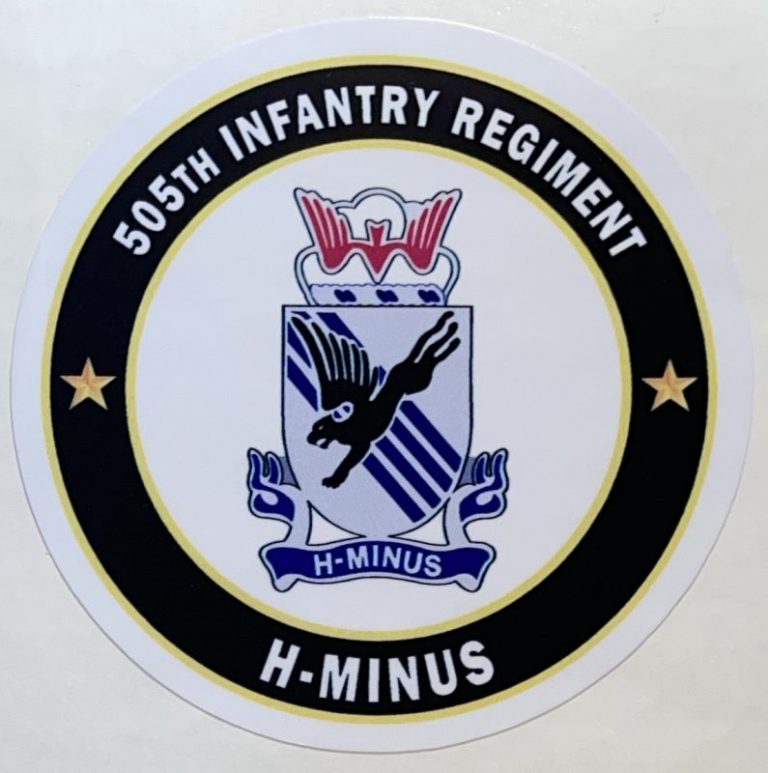 US Army 505th Infantry Regiment "H-Minus" Sticker - Decal Patch - Co