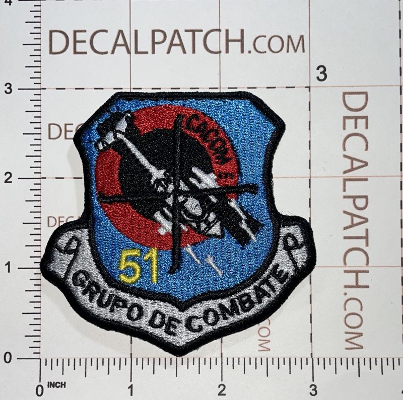 FAC Fuerza Aerea Colombiana Grupo de Combate 51 Patch - Decal Patch - Co