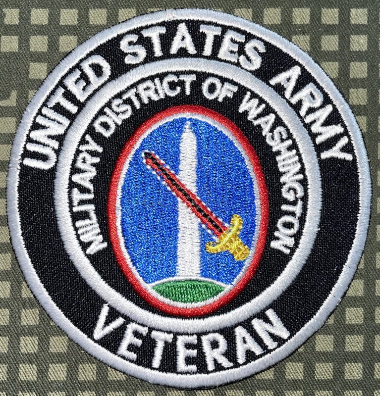 US Army Military District of Washington Veteran Patch - Decal Patch - Co