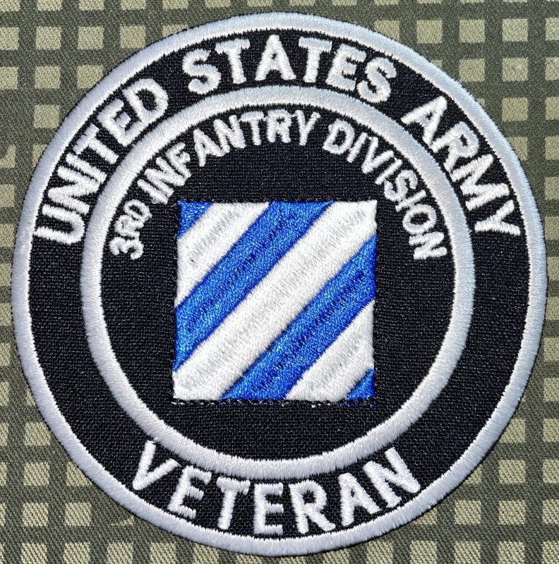 US Army 3rd Infantry Division Veteran Patch - Decal Patch - Co