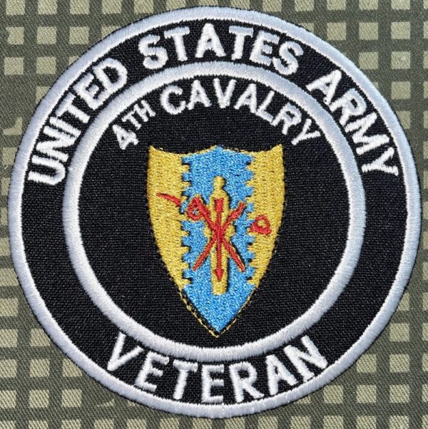 US Army 4th Cavalry Veteran Patch - Decal Patch - Co