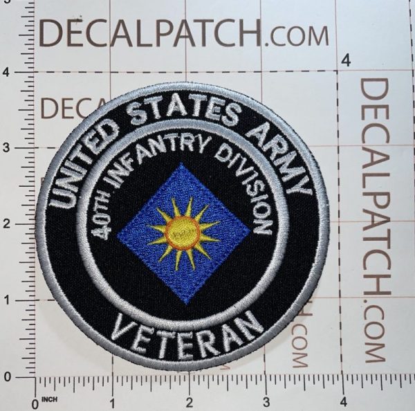 US Army 40th Infantry Division Veteran Patch - Decal Patch - Co