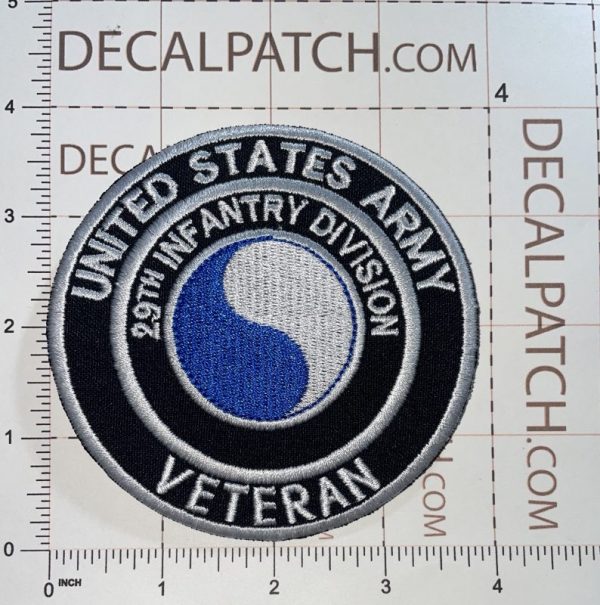 US Army 29th Infantry Division Veteran Patch - Decal Patch - Co