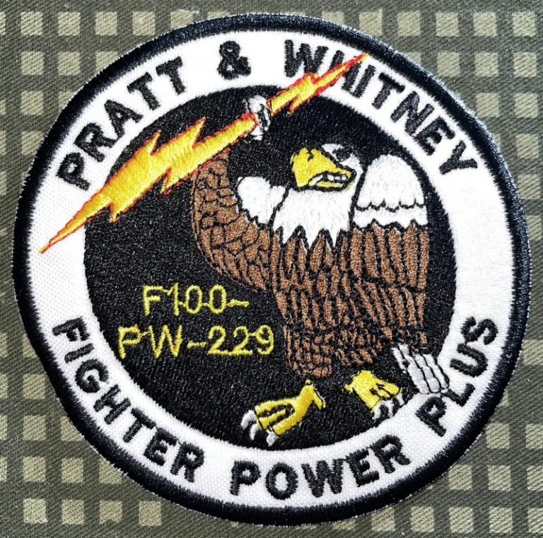 USAF Pratt & Whitney F-100 PW-229 Fighter Power Plus Patch - Decal ...