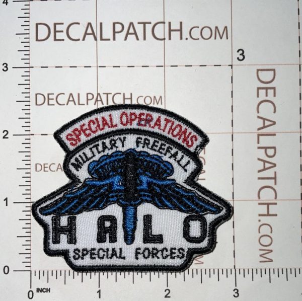 US Army White Military Freefall HALO Special Forces Patch - Decal Patch ...