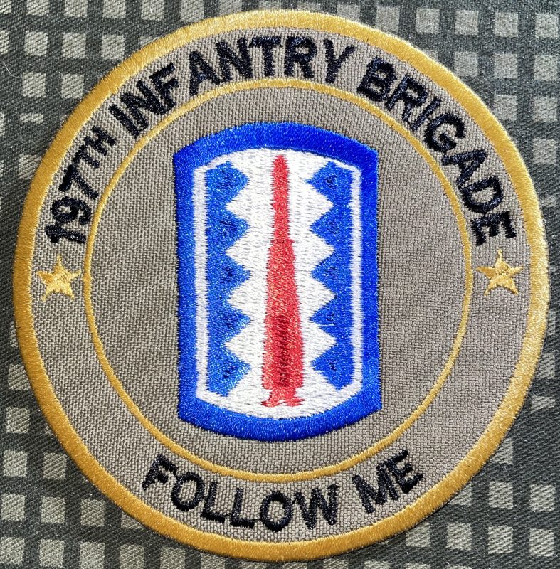 US Army 197th Infantry Brigade "Follow Me" Patch - Decal Patch - Co