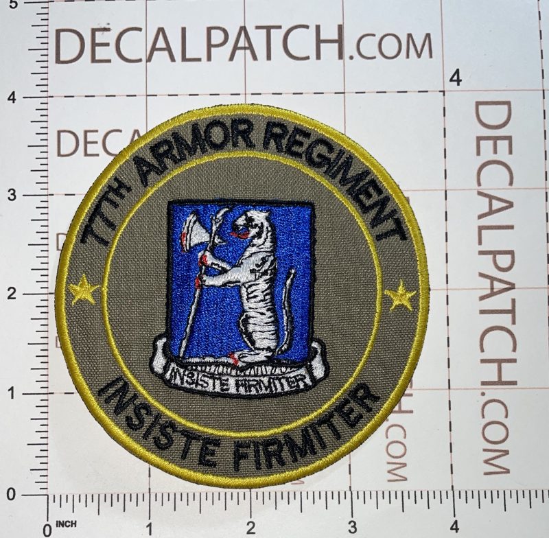 US Army 77th Armor Regiment "Insiste Firmiter" Patch - Decal Patch - Co