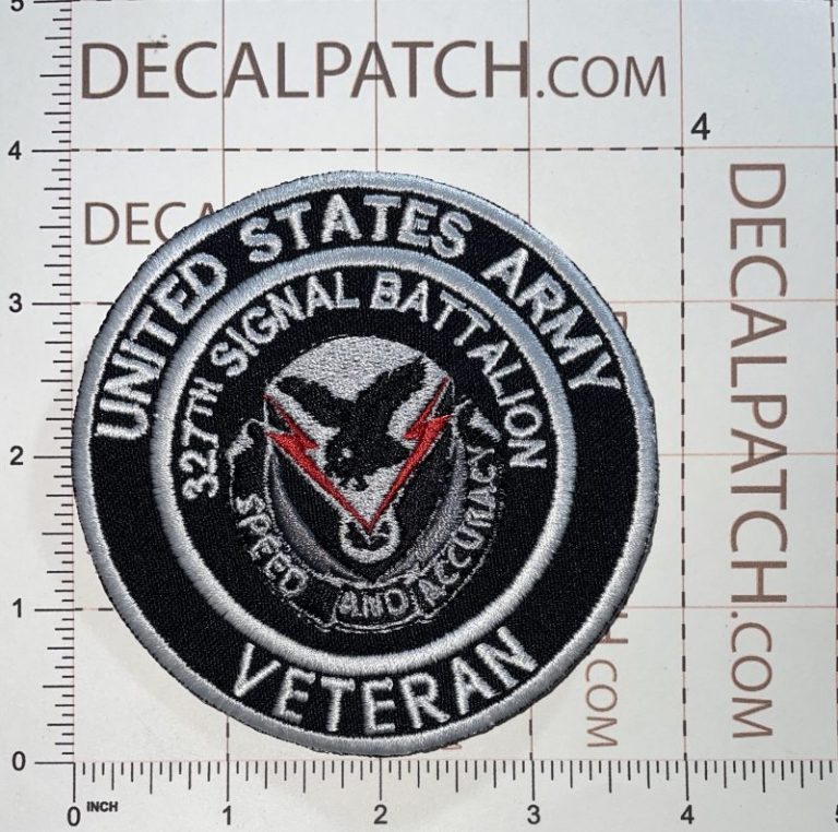 US Army 327th Signal Battalion Veteran Patch - Decal Patch - Co