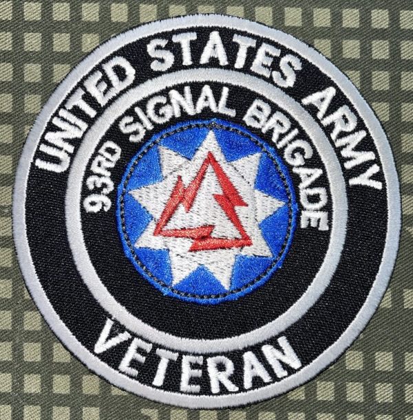 US Army 93rd Signal Brigade Veteran Patch - Decal Patch - Co