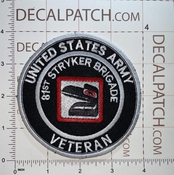 US Army 81st Stryker Brigade Veteran Patch - Decal Patch - Co