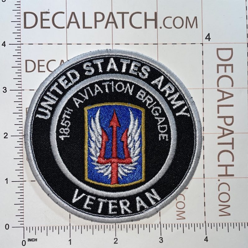 US Army 185th Aviation Brigade Veteran Patch - Decal Patch - Co