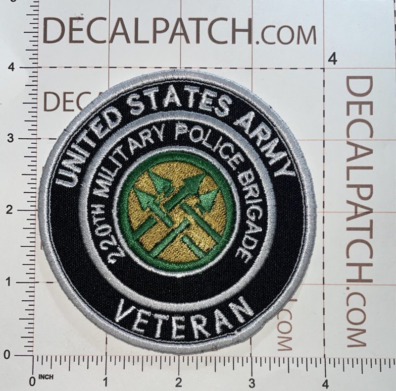 US Army 220th Military Police Brigade Veteran Patch - Decal Patch - Co