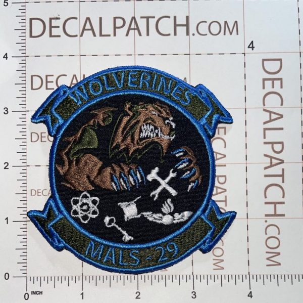 USMC MALS-29 Wolverines Patch - Decal Patch - Co