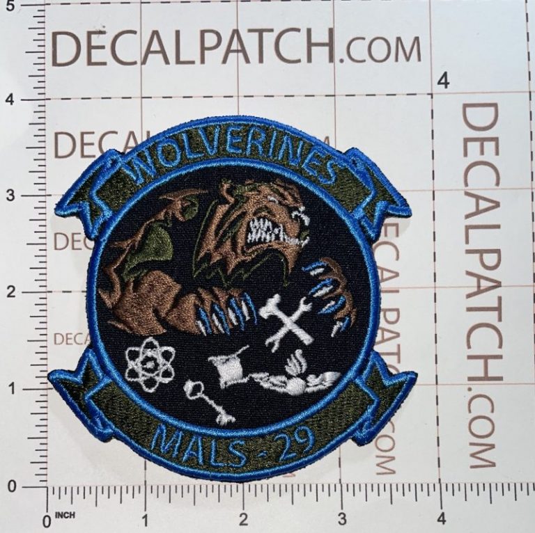 USMC MALS-29 Wolverines Patch - Decal Patch - Co