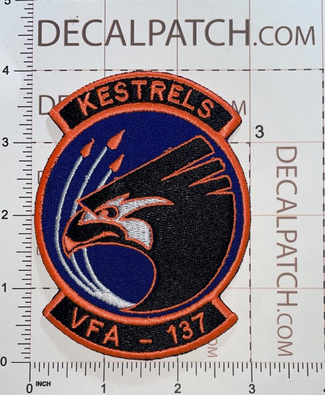 USN VFA-137 Kestrels F/A-18 Hornet Strike Fighter Squadron Patch ...