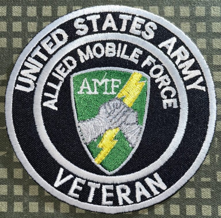 US Army Allied Mobile Force Veteran Patch - Decal Patch - Co