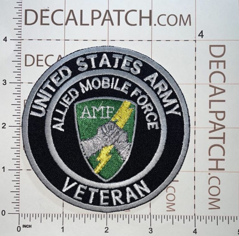 US Army Allied Mobile Force Veteran Patch - Decal Patch - Co