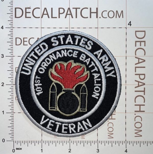US Army 101st Ordnance Battalion Veteran Patch - Decal Patch - Co