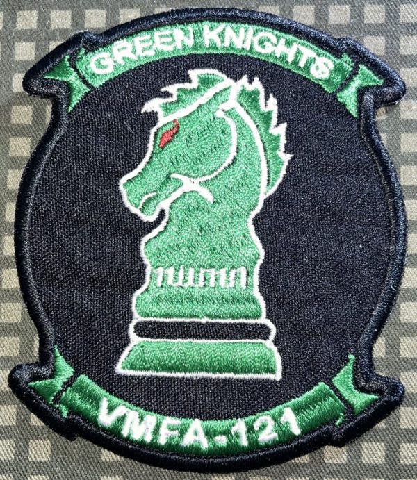 USMC VMFA-121 Green Knights Squadron Patch - Decal Patch - Co