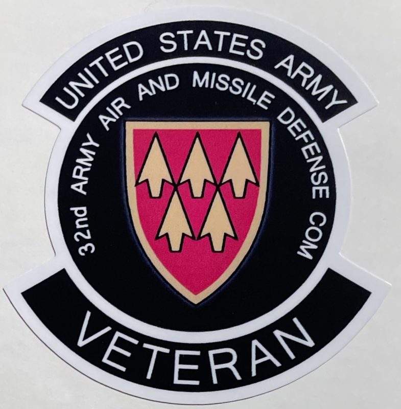US Army 32nd Army Air & Missile Defense Command Veteran Sticker - Decal ...
