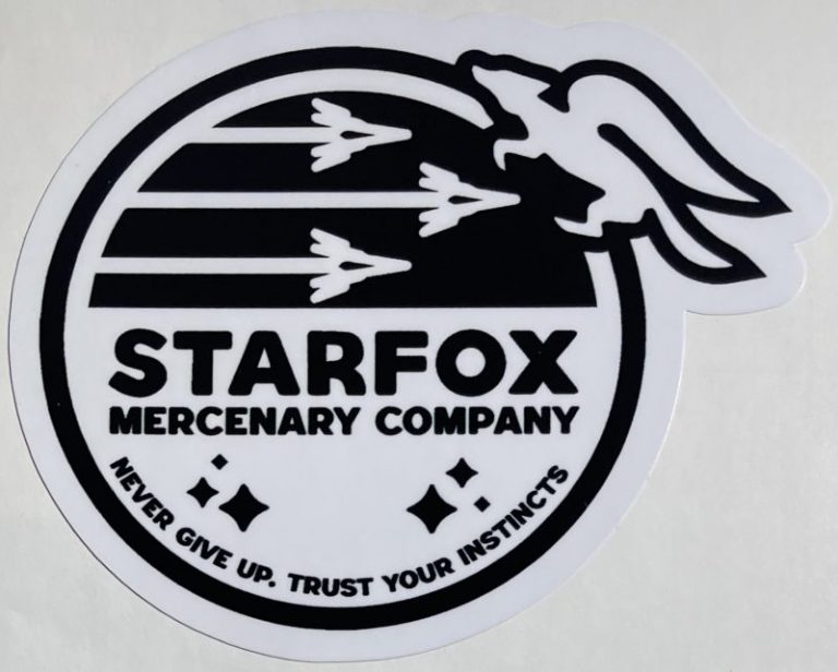 Starfox Mercenary Company Never Give Up Trust Your Instincts Sticker ...