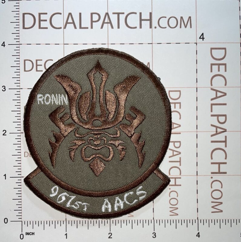 USAF 961st AACS Airborne Air Control Sq "Ronin" Patch - Decal Patch - Co