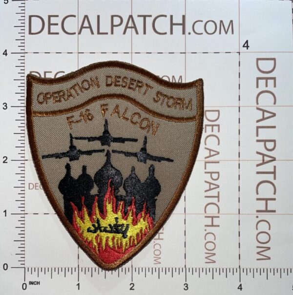 USAF DCU Operation Desert Storm F-16 Falcon Patch - Decal Patch - Co