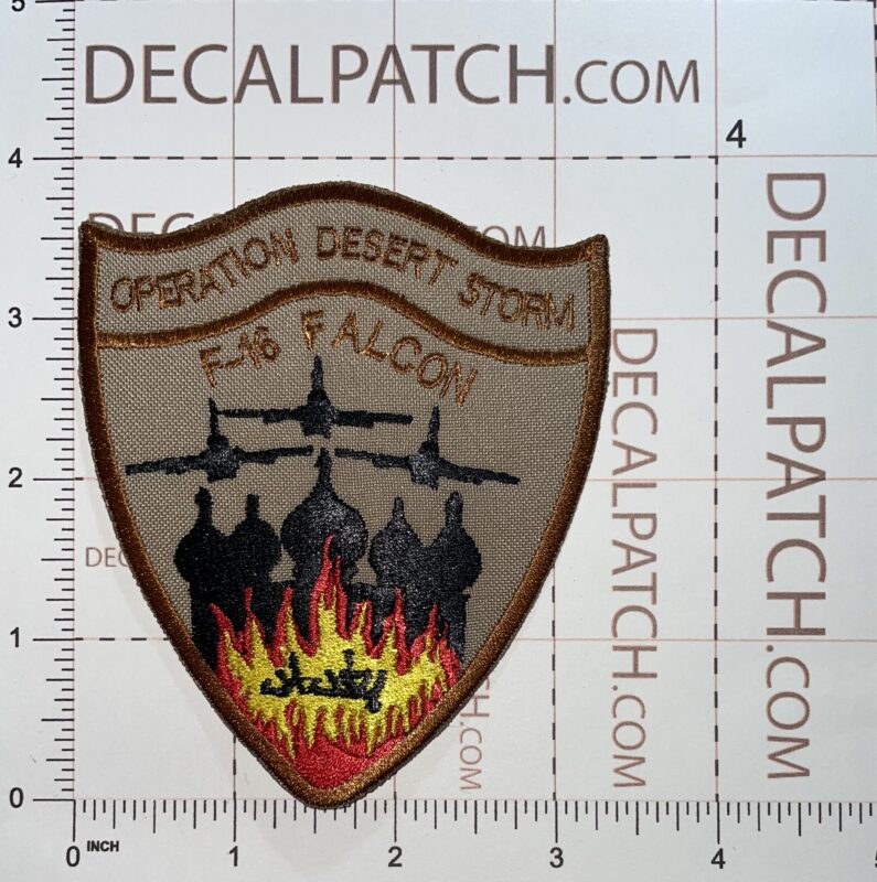 USAF DCU Operation Desert Storm F-16 Falcon Patch - Decal Patch - Co