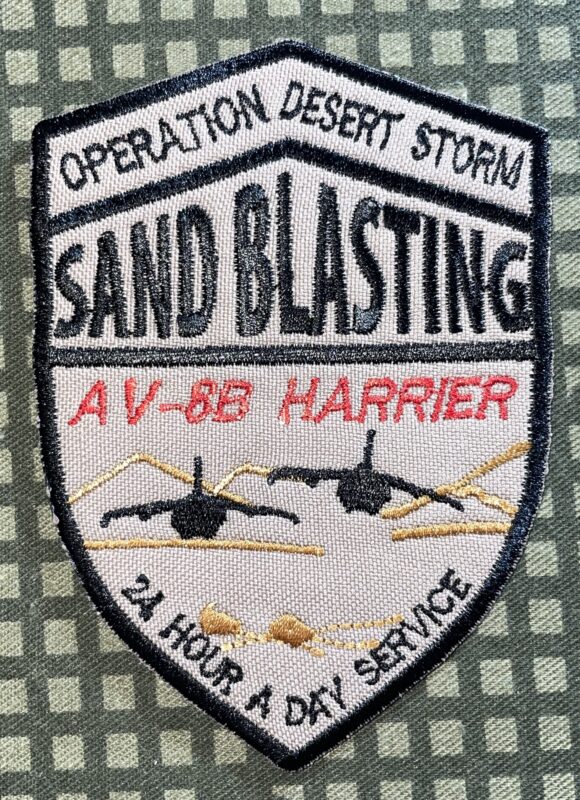 USAF DCU Operation Desert Storm Sand Blasting AV-8B Harrier Patch ...