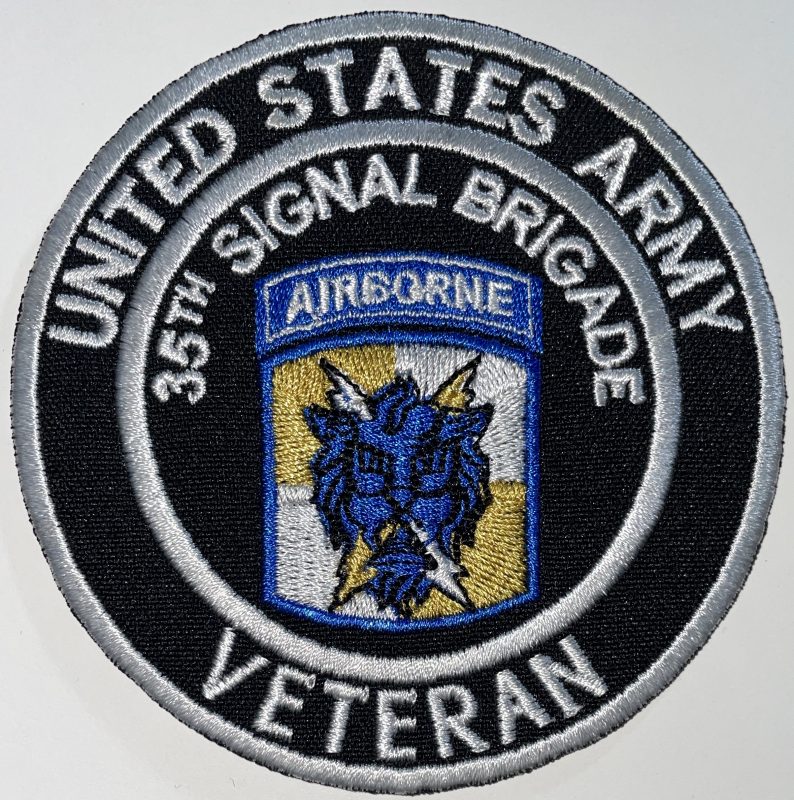 US Army 35th Signal Brigade Airborne Veteran Patch - Decal Patch - Co