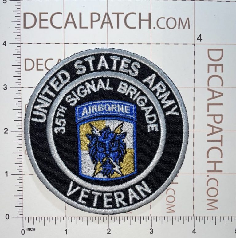 US Army 35th Signal Brigade Airborne Veteran Patch - Decal Patch - Co