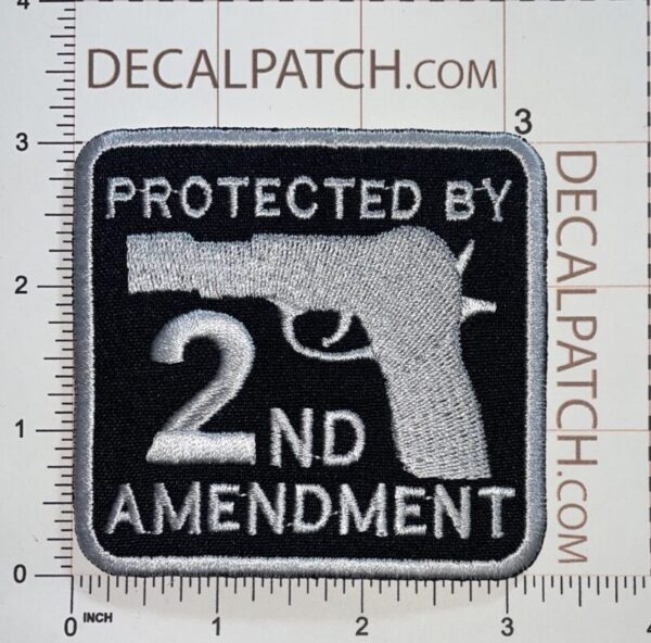 Protected by 2nd Amendment Patch - Decal Patch - Co