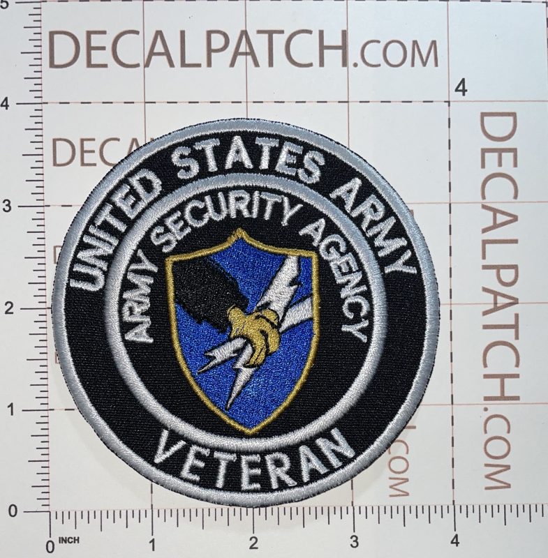 US Army ASA Army Security Agency Veteran Patch - Decal Patch - Co